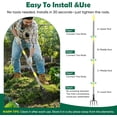 Garden Hand Tiller Cultivator, 4-Tine Adjustable Long Handle, Heavy ...