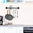 23.6 Inch Detachable Kitchen Hanging Rod, Wall Mounted Pot Rack with 12 ...