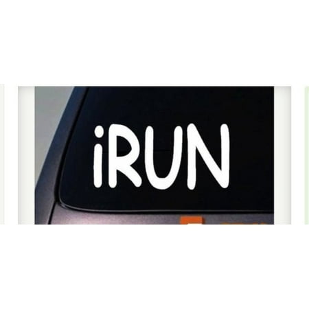 I Run sticker marathon 5k 10k running race vinyl decal LAPTOP STICKER 6 ...