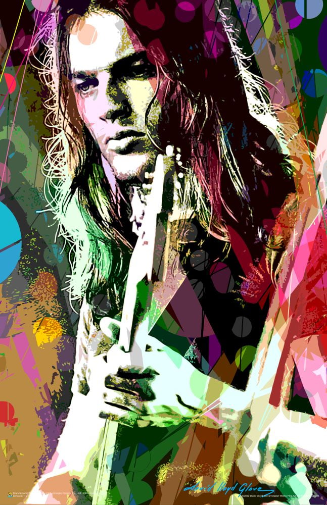 David Gilmor Dark Side by David Lloyd Glover Poster 11.5" x 17.5 ...