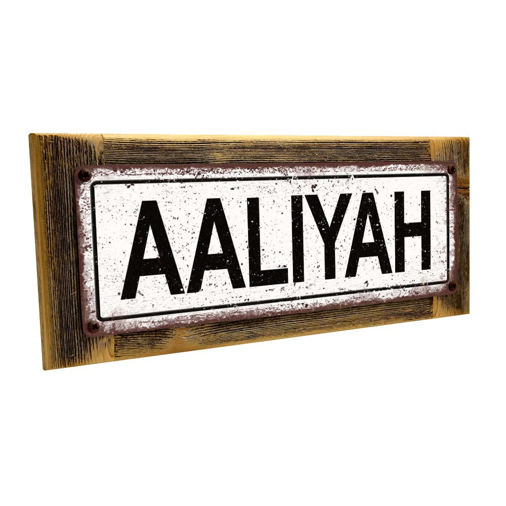 Framed Aaliyah 4"x12" Metal Sign, Wall Décor for Kids Room and Nursery ...