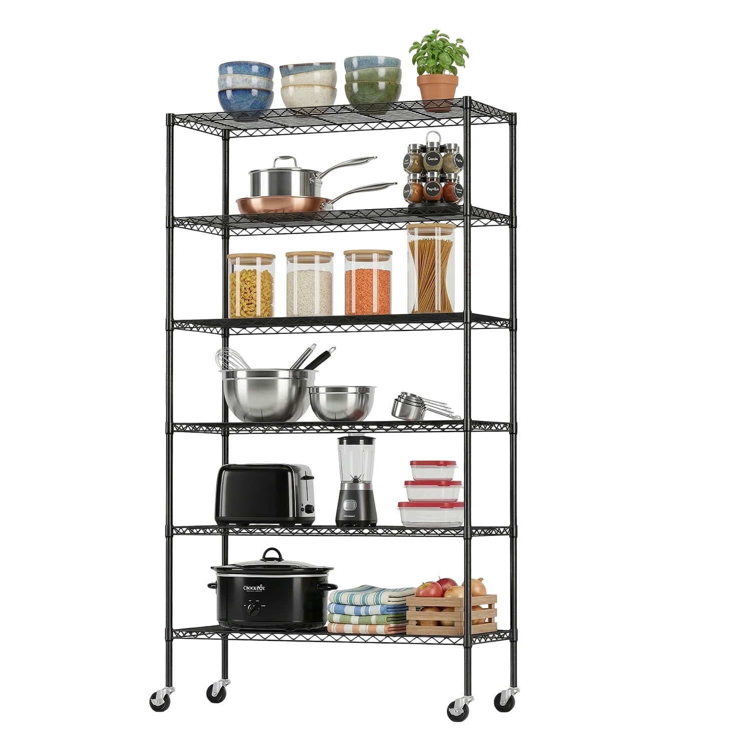 Click here for Fdw 6-Tier Wire Shelving Unit  Wheels  Heavy Duty... prices