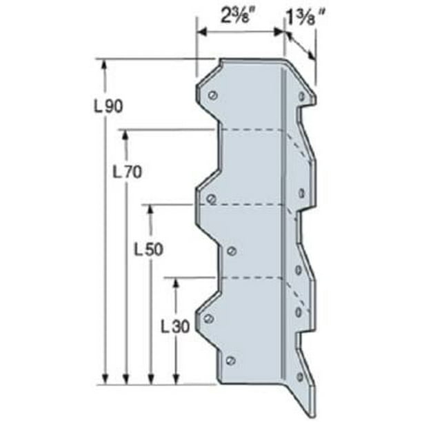 50 Pack Simpson Strong Tie L90 9" Reinforcing Angle Bracket - Walmart.com