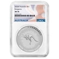 Australia 2026 $1 1-oz Silver Kangaroo NGC MS70 Australian Flag Label ...