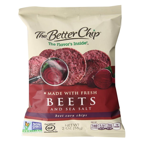 The Better Chip Beets and Sea Salt Corn Chips 2 oz Bags * 18 - Walmart ...