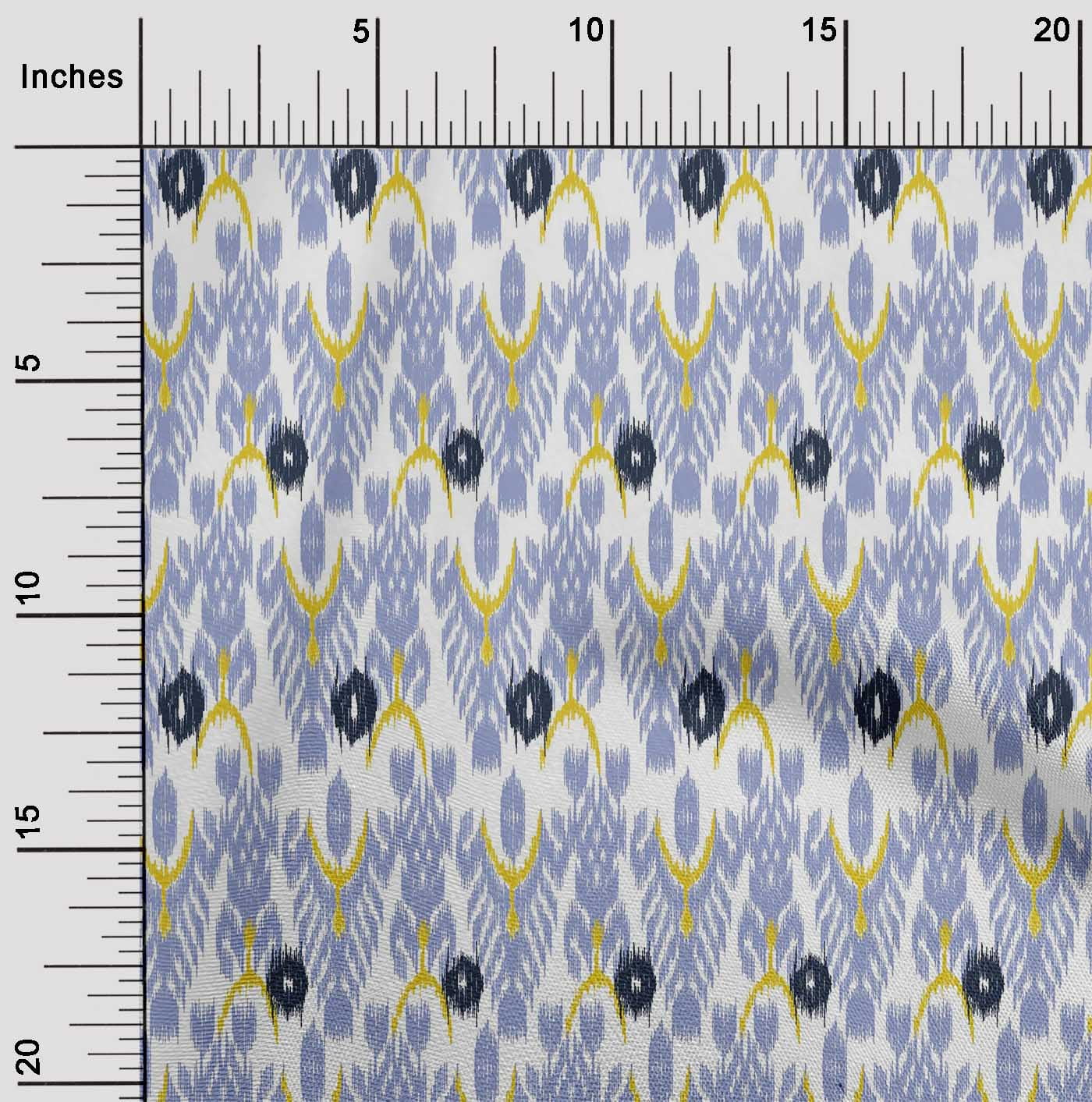 oneOone Silk Tabby Fabric Tree Style Ikat Print Fabric By Yard 42 Inch ...