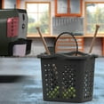 2-Pack 2 Bushel Plastic Laundry Basket with Silver Handles, Space ...