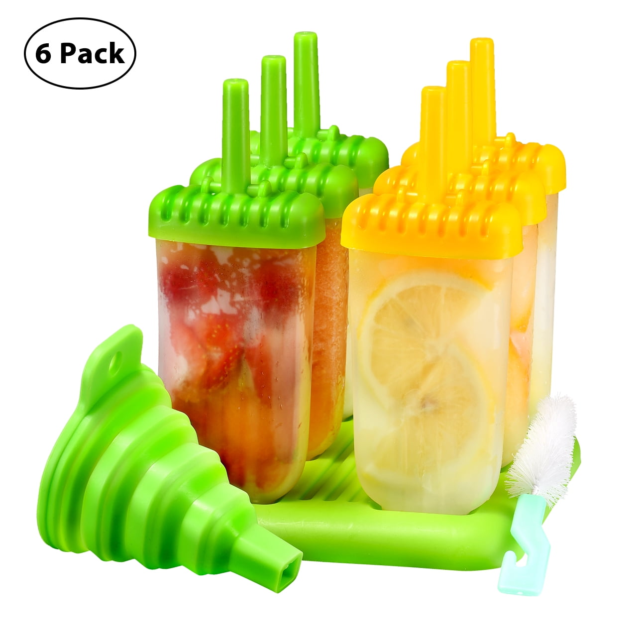 IKICH Popsicle Molds Set, BPA Free Reusable Easy Release Ice Pop Maker ...