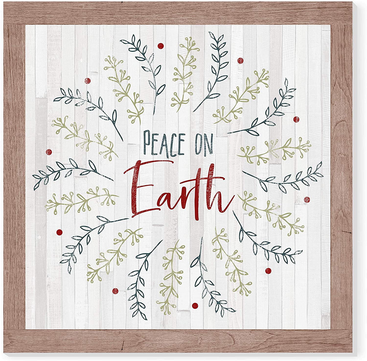 Peace On Earth Framed Wood Sign 16x16 - Walmart.com