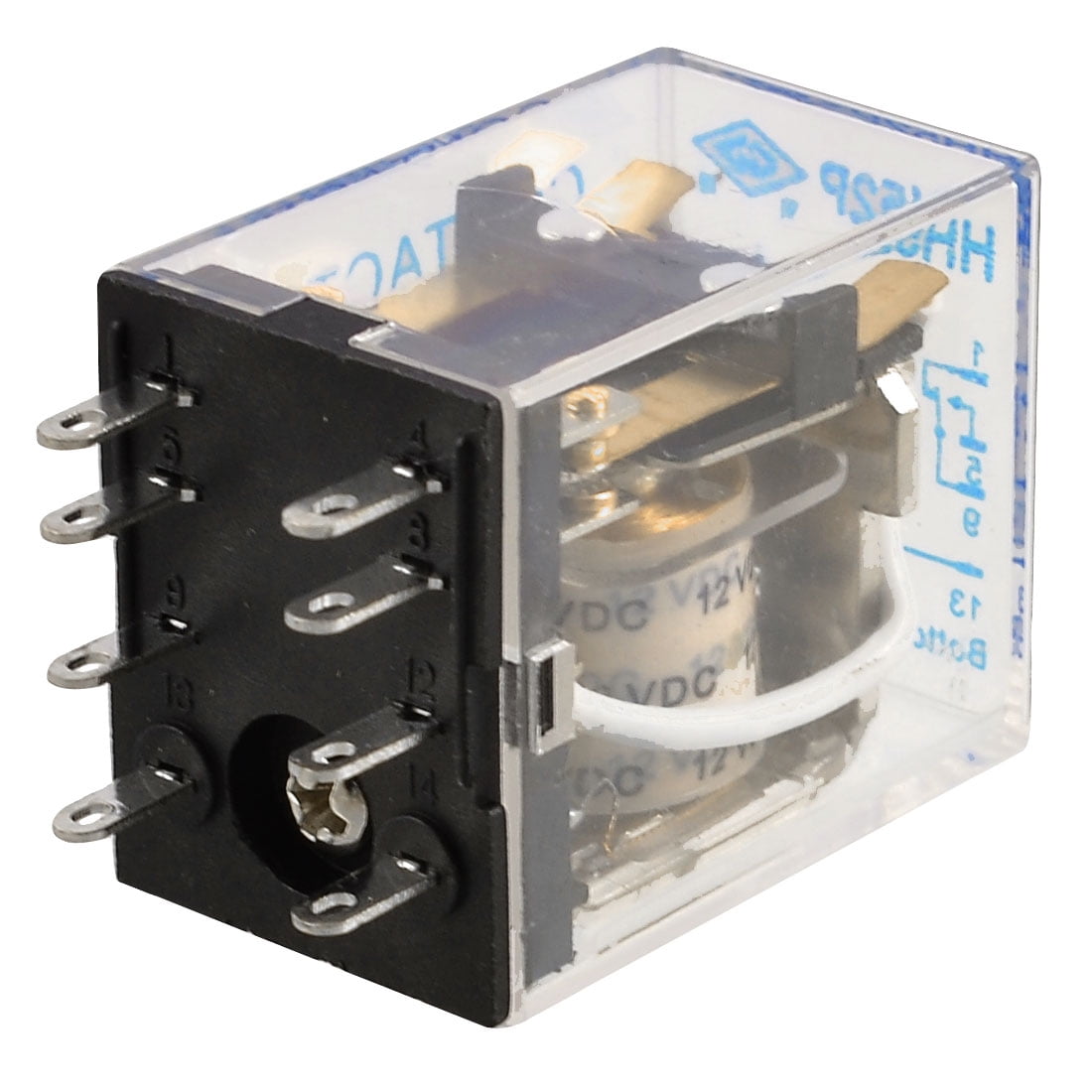 HH52P 2P2T 8 Pins Electromagnetic General Relay DC 12V Coil 5A ...