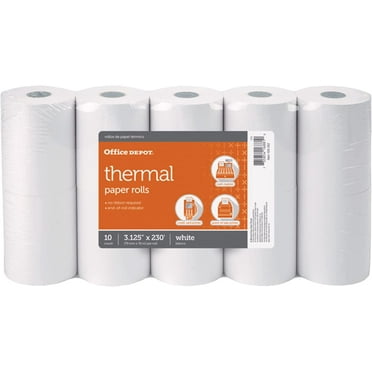 "Office Depot Thermal Paper Rolls, Pack of 6, 2 1/4"" x 50', White, For ...