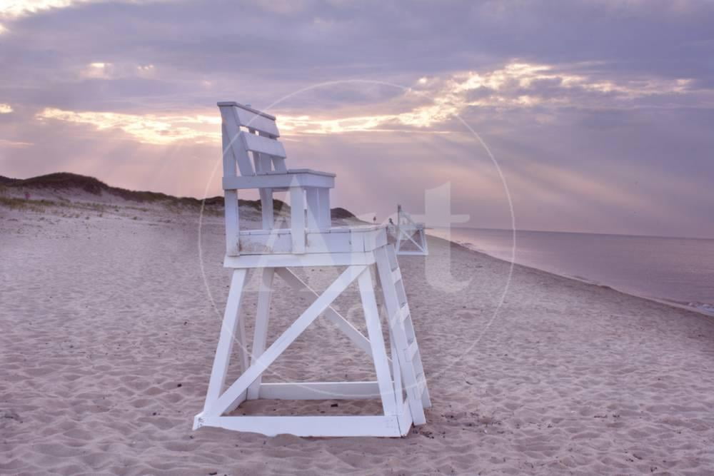 Lifeguard Chair on Beach, Cape Cod, Unframed Photographic Print Wall ...