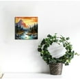 ARISTURING Forest Canvas Wall Art Watercolor Sunset Mountain Pictures ...