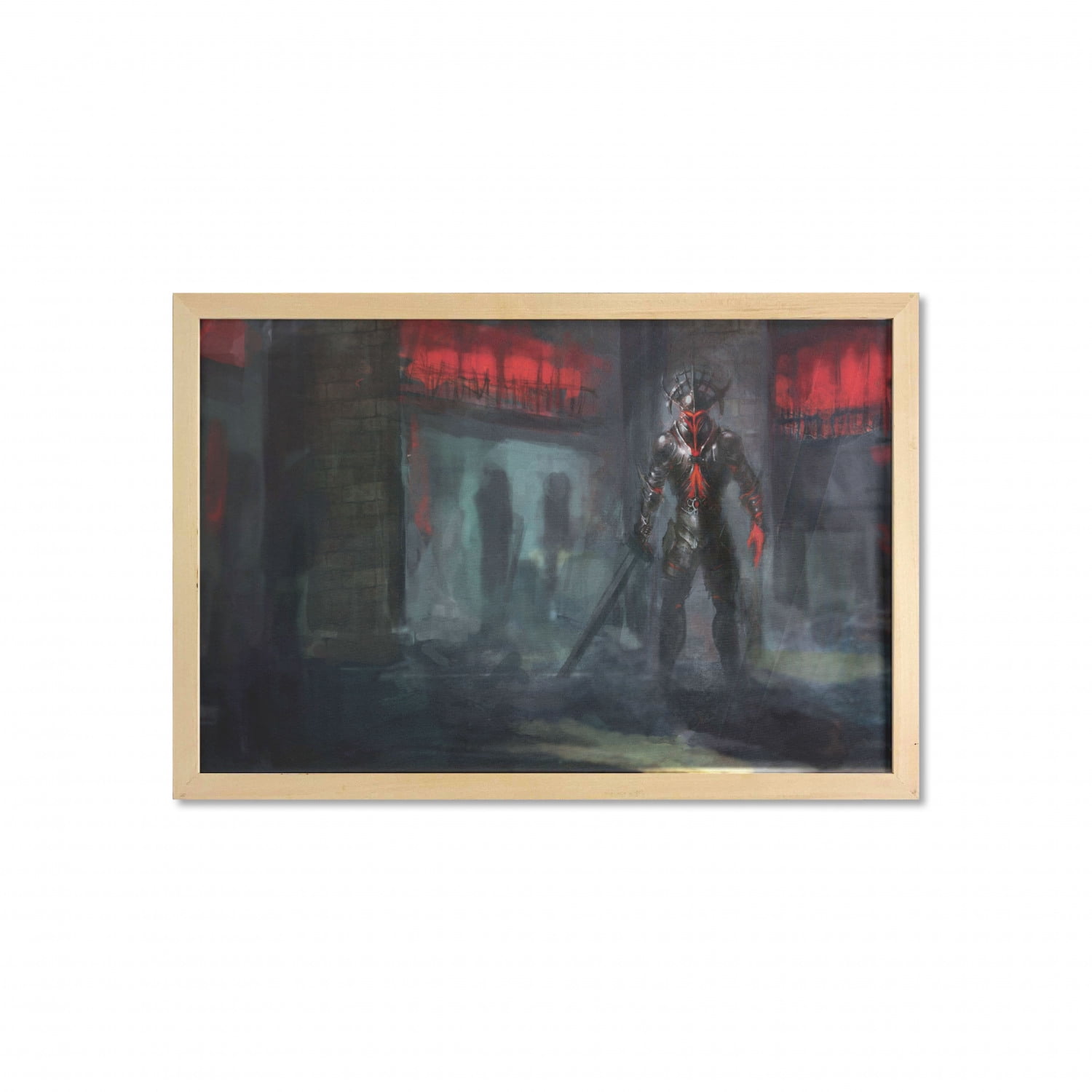 Fantasy World Wall Art with Frame, Fictional Reverent Character in ...
