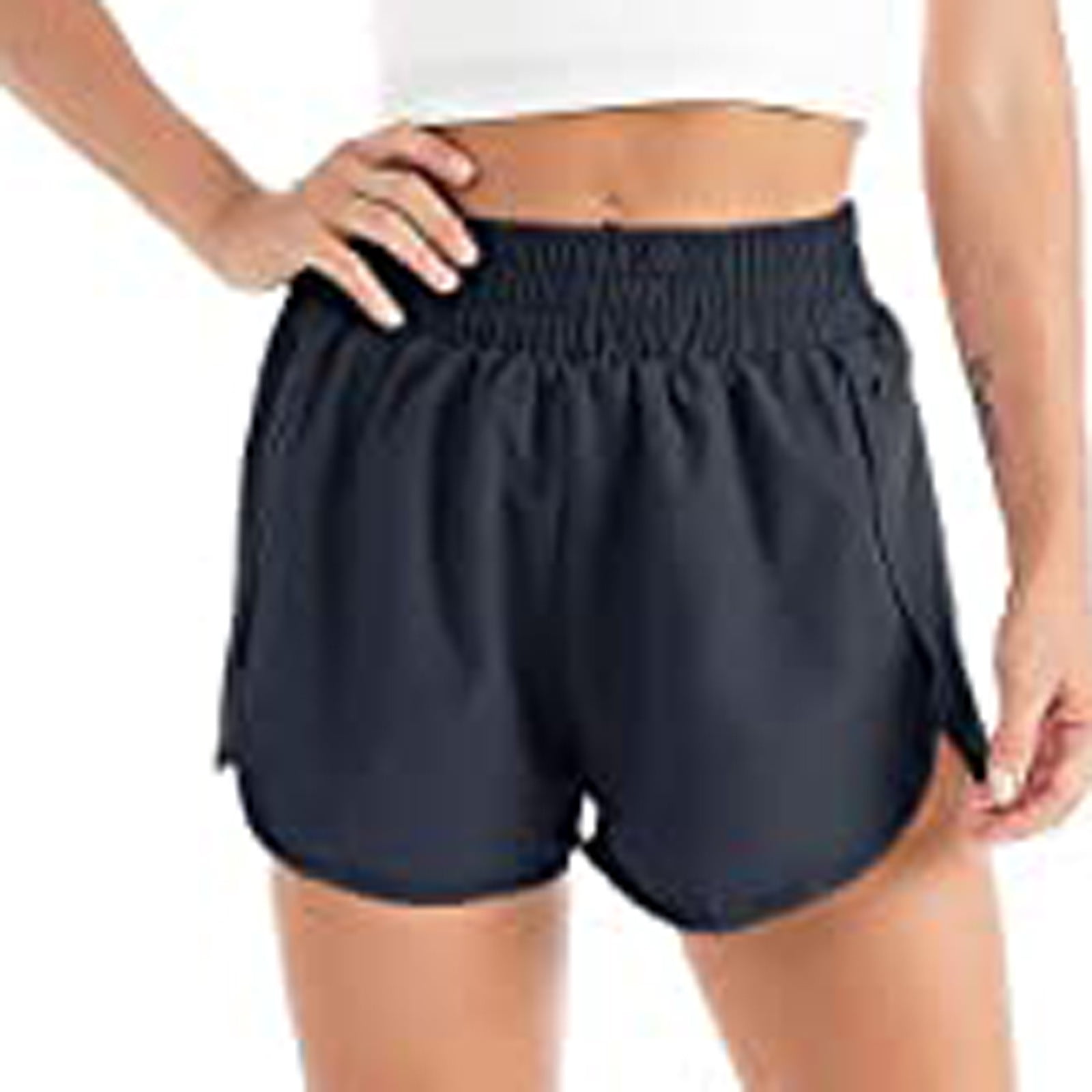 RKSTN Gym Shorts Women Running Sport Elastic Waist Active Workout ...