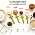 Ceramic Measuring Spoon Set with Flower Pot Holder, 5-Piece Cute Baking ...