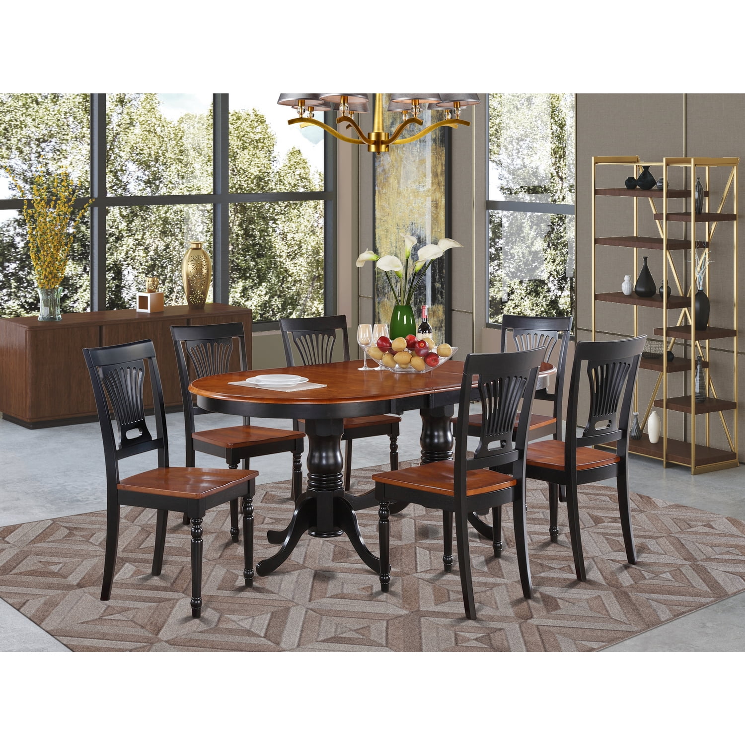 Plainville 7 Piece Empire Dining Table Set - Walmart.com - Walmart.com