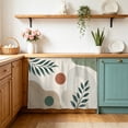 Boho Botanical Cabinet Curtains for Kitchen 11"Wx13"L, Sage Green ...