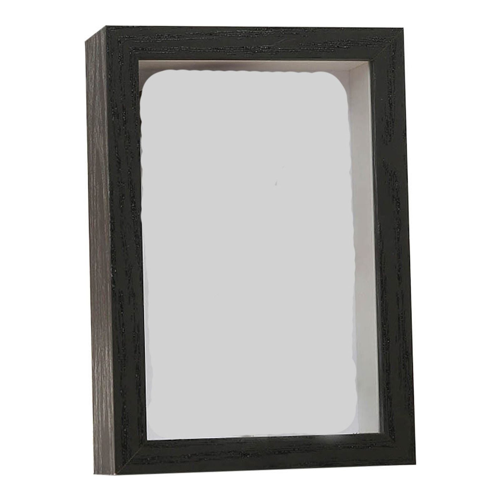 Fasiaou 4x6 Shadow Box Frame，HD Glass Wooden White Hollow Photo Frame ...