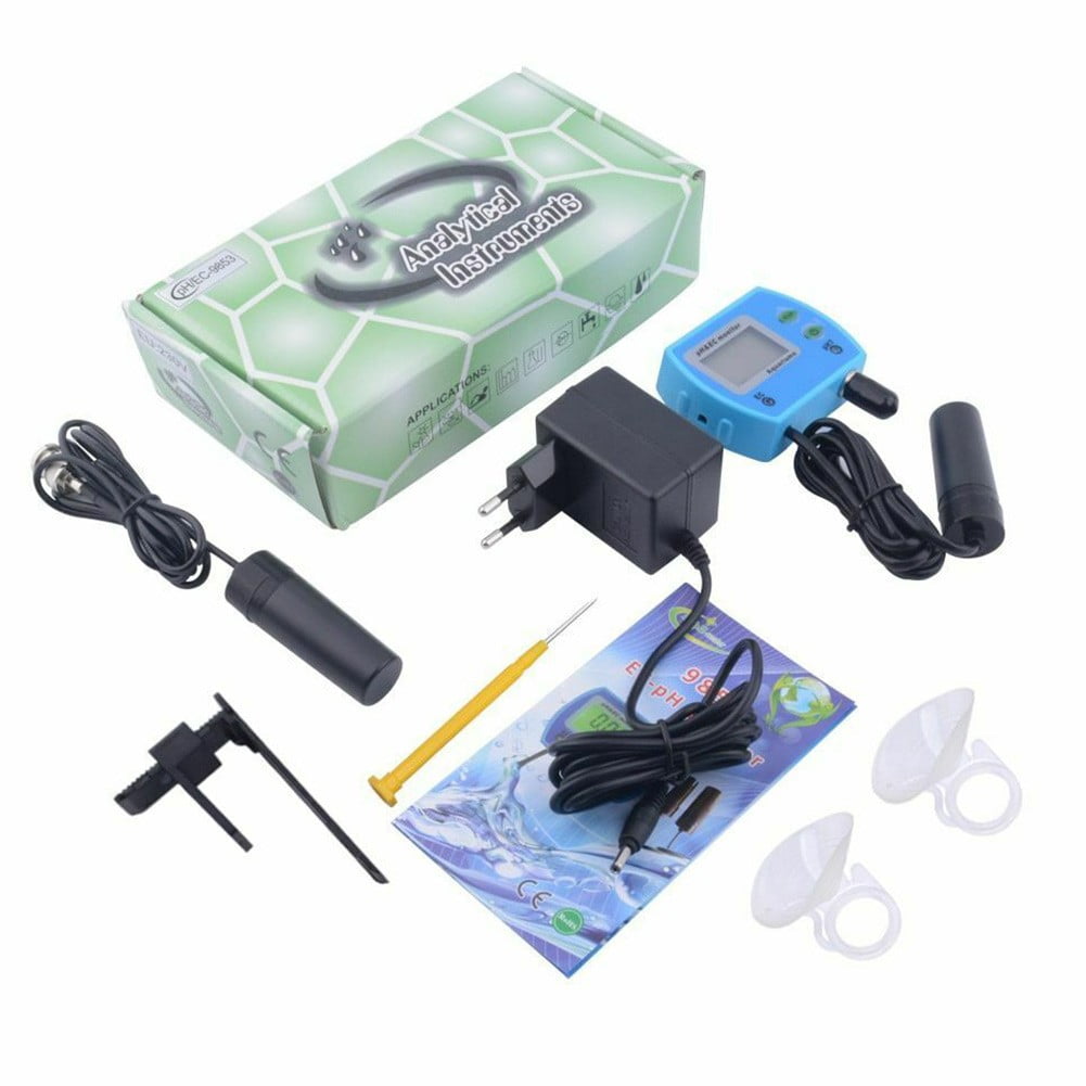 Digital Ph/Ec Meter Tester Fish Aquarium / Pool Hydroponic Water ...