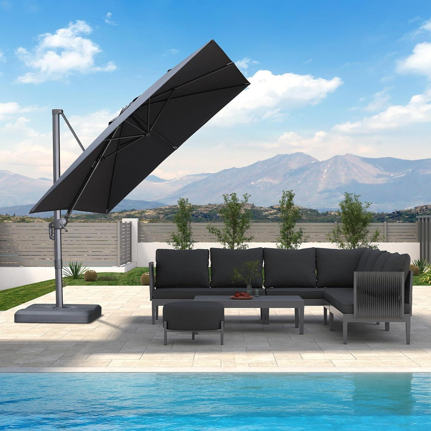 Click here for Purple Leaf 9 Ft Patio Cantilever Umbrella Outdoor... prices