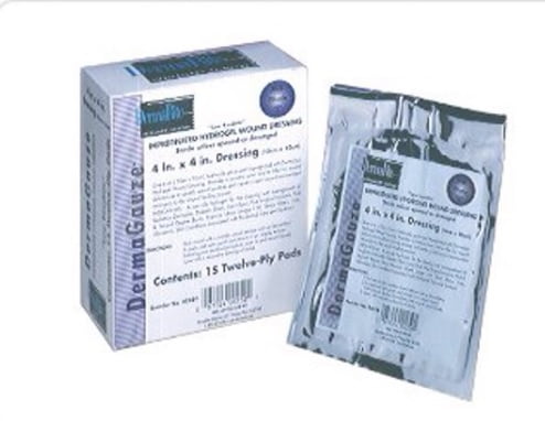 DermaGauze Impregnated Dressing 4 X Inch Gauze DermaSyn Hydrogel ...