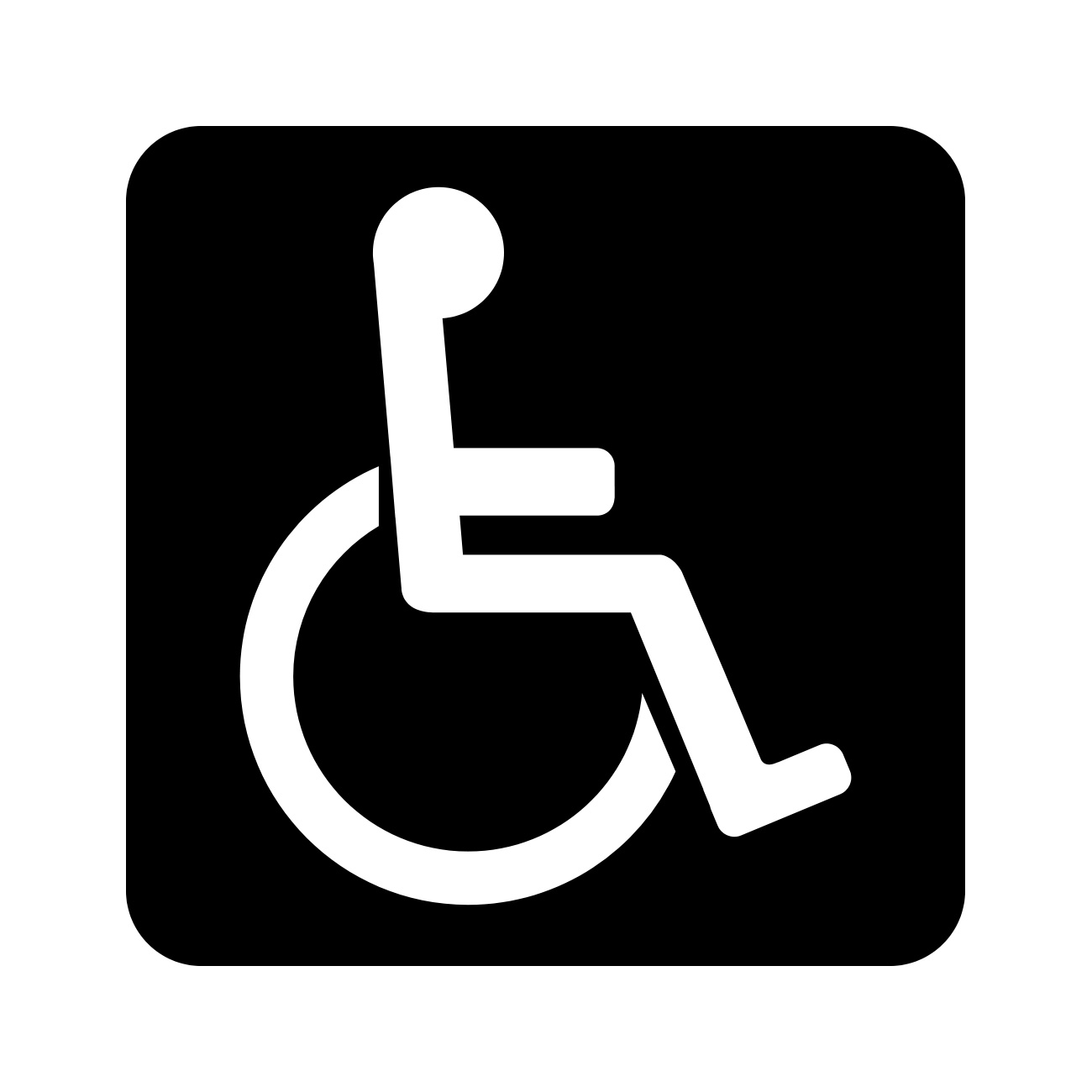 Handicap Sticker Decal Die Cut - Self Adhesive Vinyl - Weatherproof ...