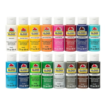 Apple Barrel Matte Finish Art Craft Acrylic Paint Set, 2 fl oz, 16 Pc ...