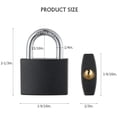 Covered Aluminum Padlock with Key, 8 Pack 1-9/16" Padlocks with Same ...
