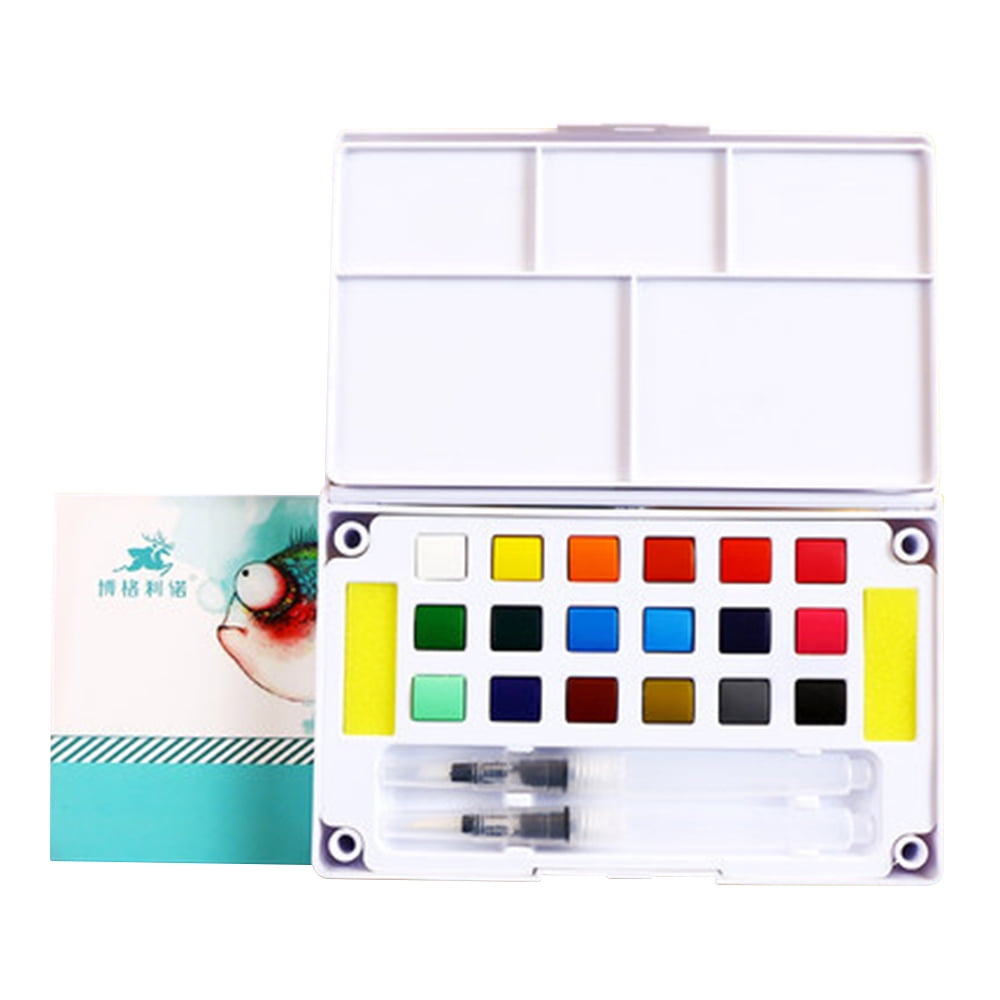 Click here for Amdohai 18 Colors Watercolor Paints Set With 2 Wat... prices