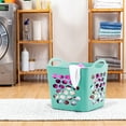 Mainstays Flexible Square Plastic Laundry Basket, 3 Pack, Turquoise ...