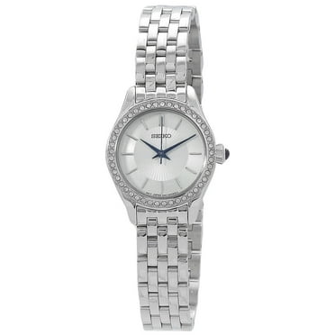 Seiko Essentials Quartz Charcoal Sunray Dial Ladies Watch SUR414 ...