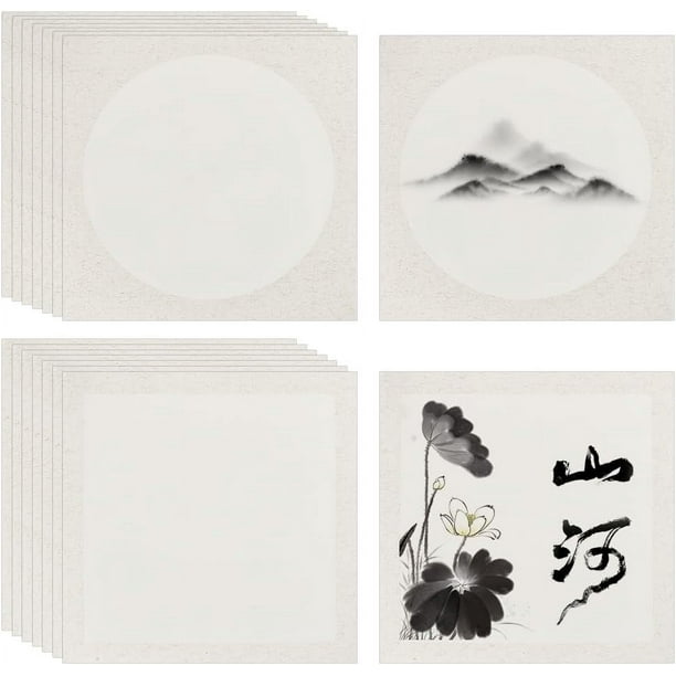 20 hojas de papel Xuan, papel Shikishi premontado, tablero Shikishi de ...