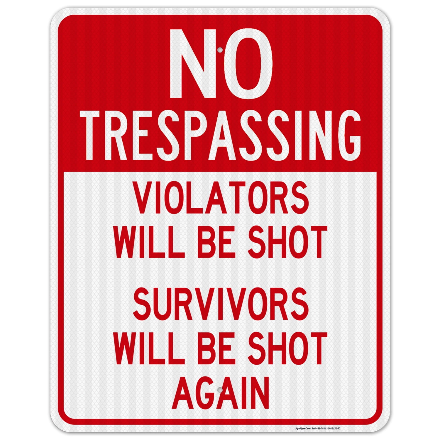 Violators Will Be Shot Sign, No Trespassing Sign, - Walmart.com