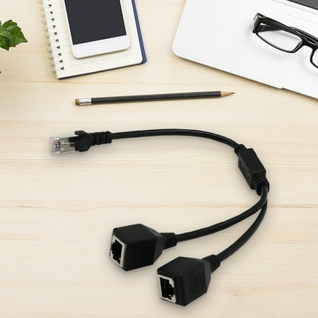 Lubelski Male to 2 Female RJ45 Splitter Ethernet 2-in-1 Internet ...