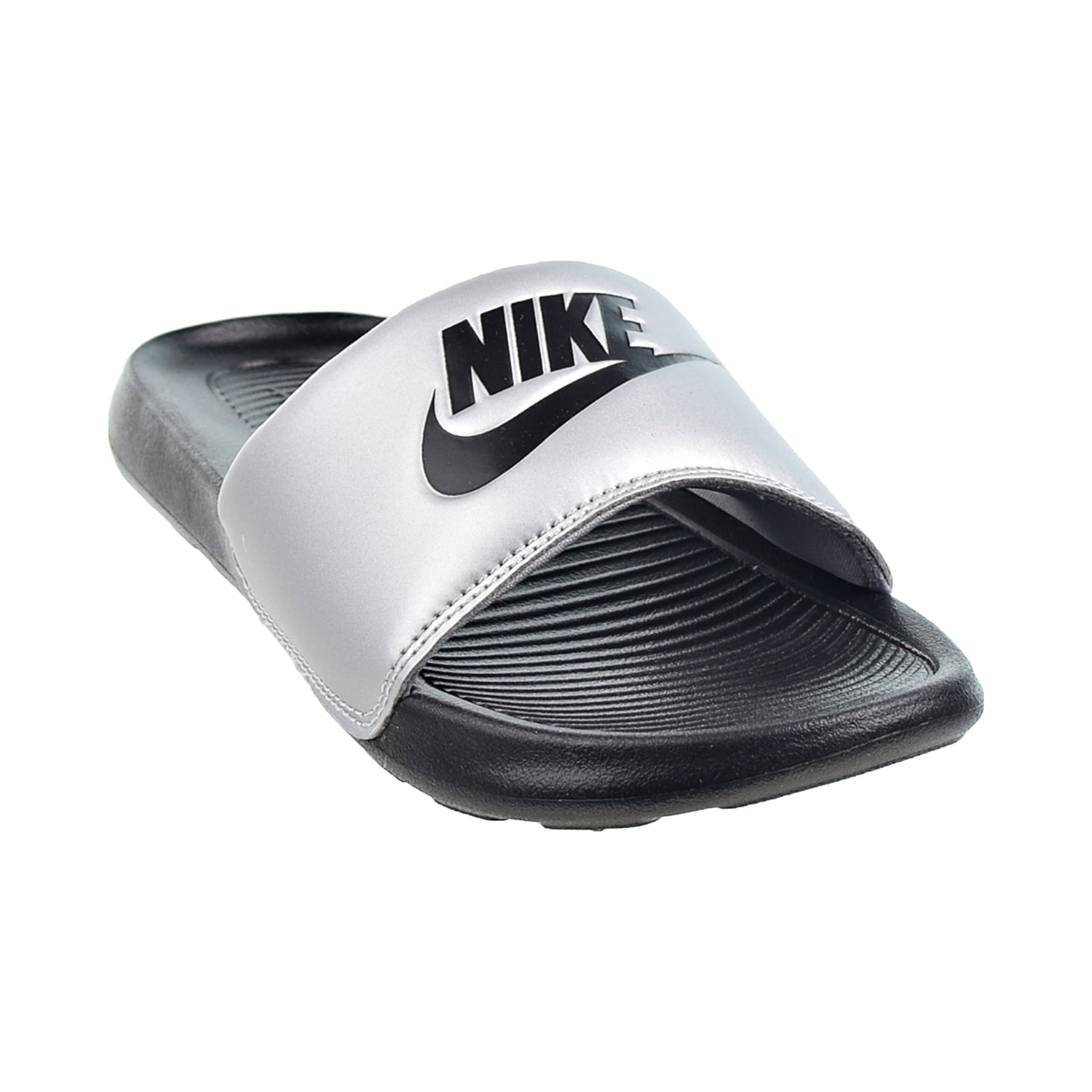 Nike Victori One Women's Slides Black-Metallic Sliver cn9677-006 ...