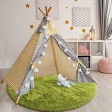 YJ.GWL Round Fluffy Area Rugs Fluffy Carpet Plush Rug for Living Room ...