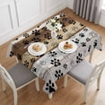 Black Dog Claws on Retro Wood Table Cloth 52x70in, Waterproof Rectangle ...