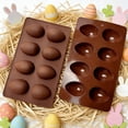 3Pcs Silicone Egg Molds, 8 Cavity Easter Egg Silicone Mold for Cake ...