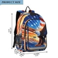 ALAZA Eagle Usa Flag Mountain School Laptop Backpack Travel Bag Casual ...
