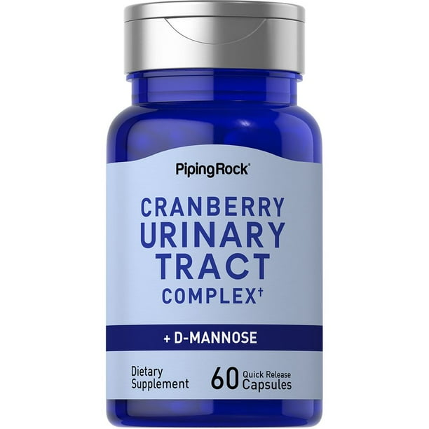 Urinary Tract Complex | 60 Quick Release Capsules | With D-Mannose & Cranberry | by Piping Rock ...