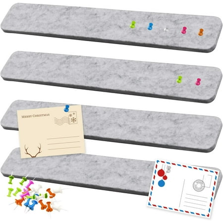 Felt Pin Board Bar Strips Bulletin Board Tiles for Wall with 40 Push ...