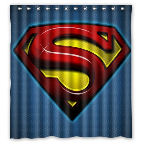 Click here for Touxihaa Superman Logo Shower Curtain Bathroom Cur... prices