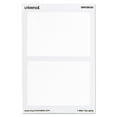 Universal Plain Self-Adhesive Name Badges, 3 1/2 x 2 1/4, White, 100 ...