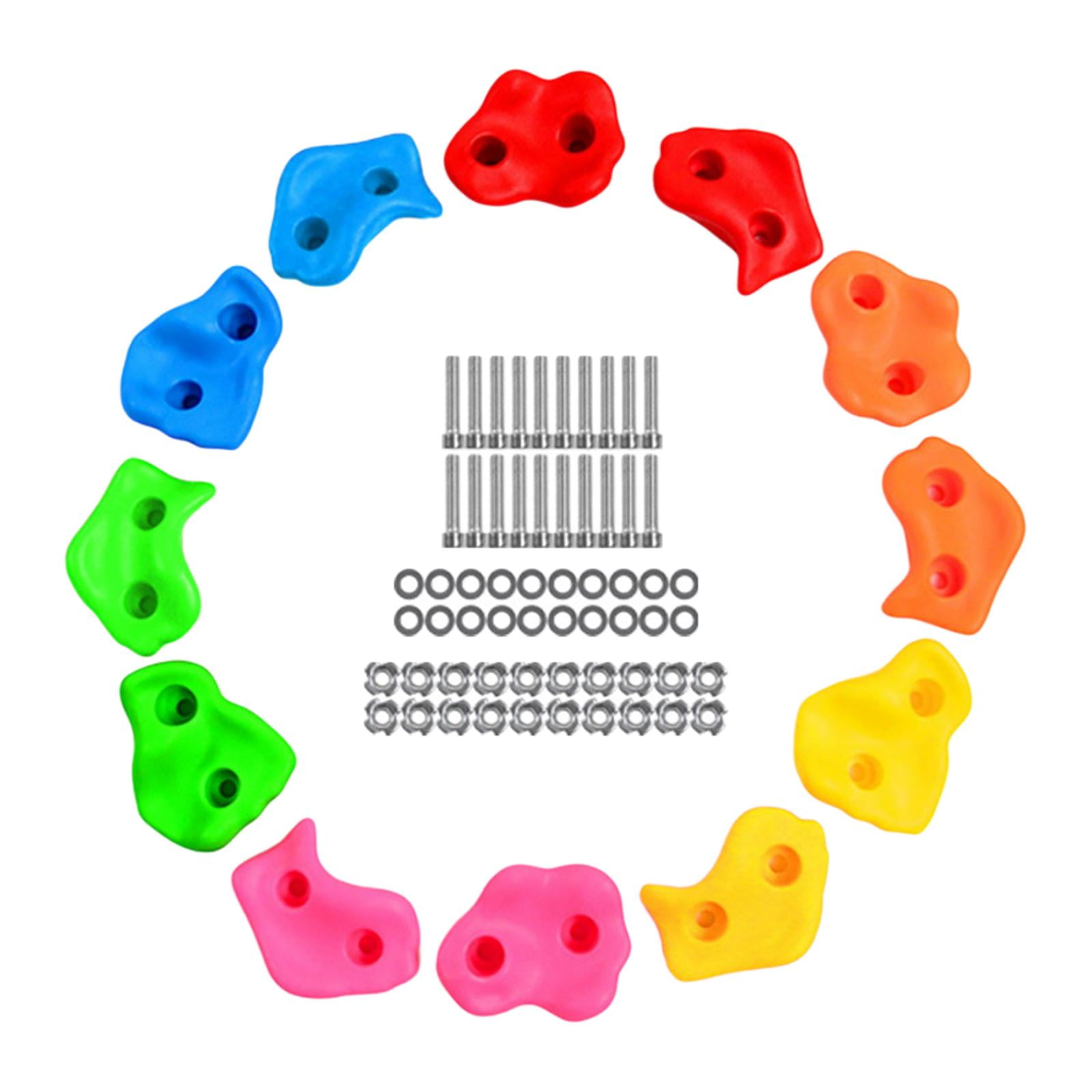 12/Set Coloured Rock Climbing Holds Wall Climbing Grip Climbing Wall ...
