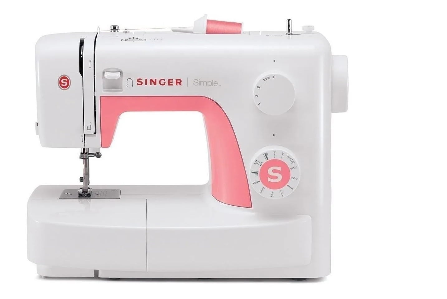 Máquina De Coser Singer Simple 3210 Blanca Y Rosa 110v SINGER M3205 ...
