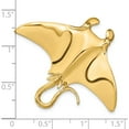14k Manta Ray Slide Yellow Gold Polished Glistening Flawless Charming ...
