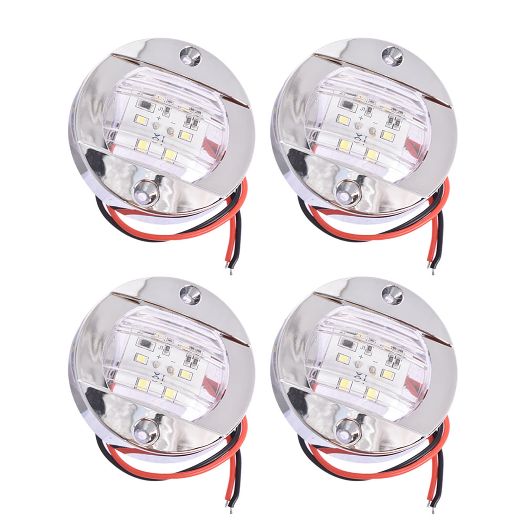 4 x 3inch Round Marine White 6 SMD LED Transom Mount Stern Anchor ...