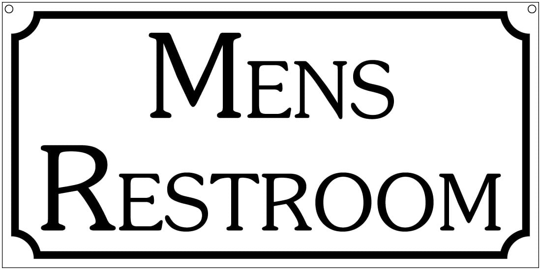 Mens Restroom- 6x12 Aluminum house hotel bar man cave sign - Walmart.com