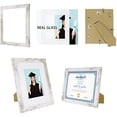 8.5 x 11 Picture Frame Set of 4, Made of Real Glass and Distressed ...